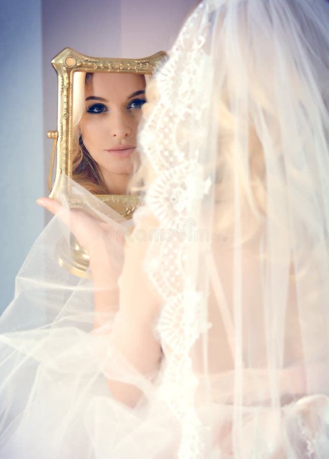 Morning bride stock image. Image of married, reflection - 84158917