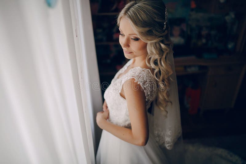 Morning bride stock photo. Image of married, smiling - 52625246