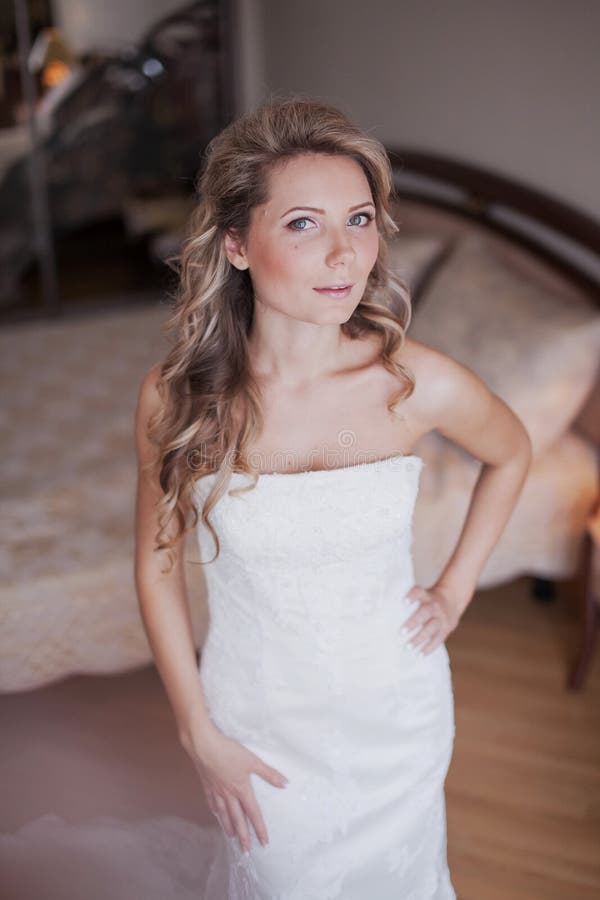 Morning bride stock photo. Image of beauty, cheerful - 52384634