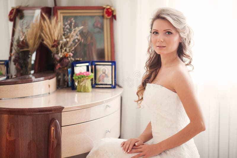 Morning bride stock image. Image of bride, elegance, love - 52385067