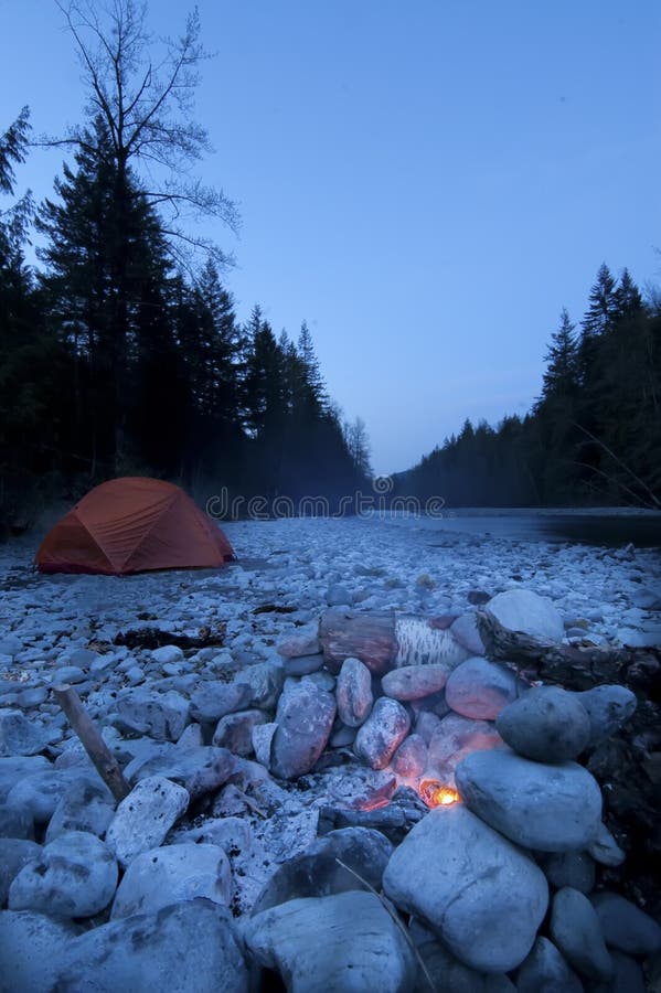 Morning at Camp stock photo. Image of tent, dawn, twilight - 10594464