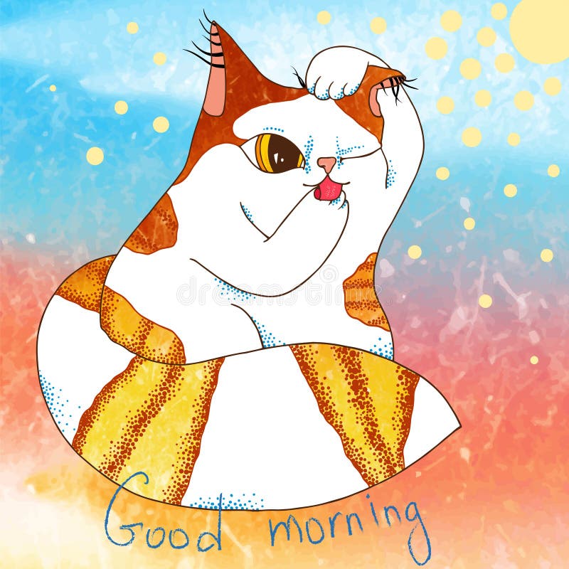 Cat Morning Sun Stock Illustrations – 441 Cat Morning Sun Stock ...