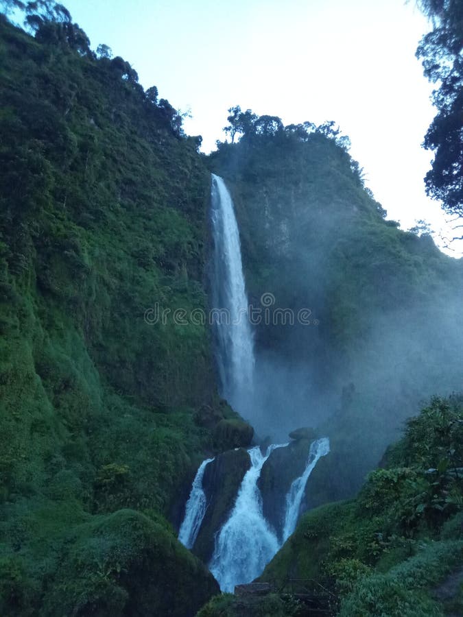 Morning at Citambur Waterfalls Stock Photo - Image of java, morning ...