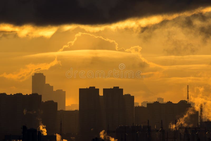 Morning in the city stock image. Image of morning, clouds - 37056773