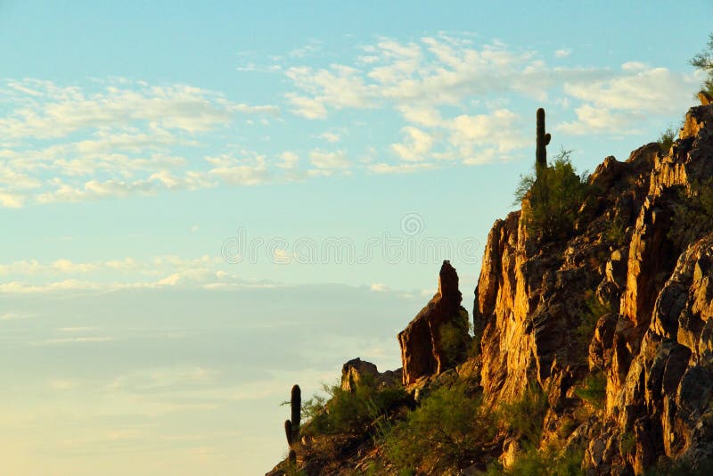 Morning Cliffs stock photo. Image of plant, arizona - 103072950