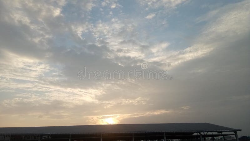 Morning Cloud Beautiful Sun Blue Dawn Cloud Form Stock Image - Image of ...