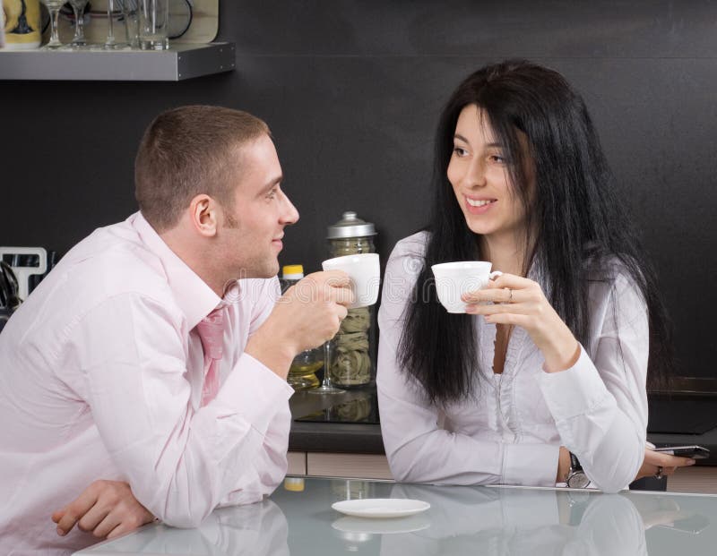 Morning coffee stock photo. Image of couple, smiling - 10782558