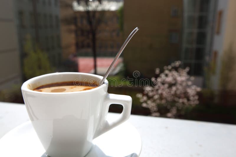 Morning coffee stock image. Image of happy, bedroom, break - 22205909