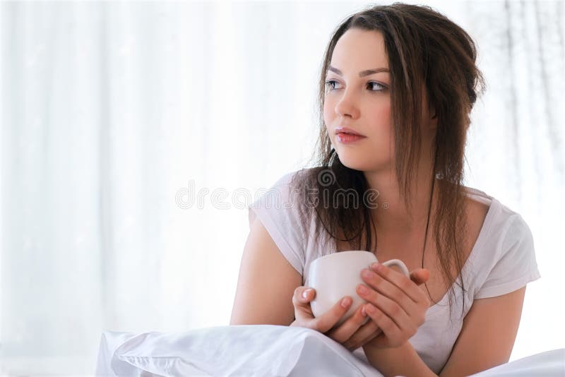 Morning coffee stock photo. Image of energy, brunette - 18609788