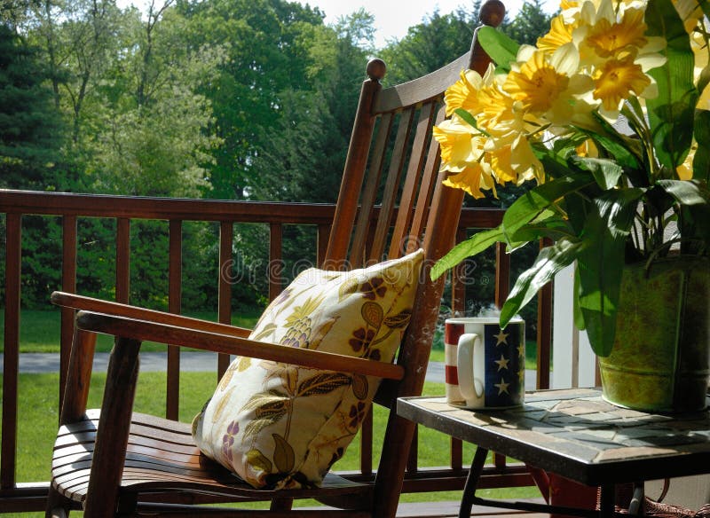 Morning Coffee stock photo. Image of coffee, porch, rocking - 24679288