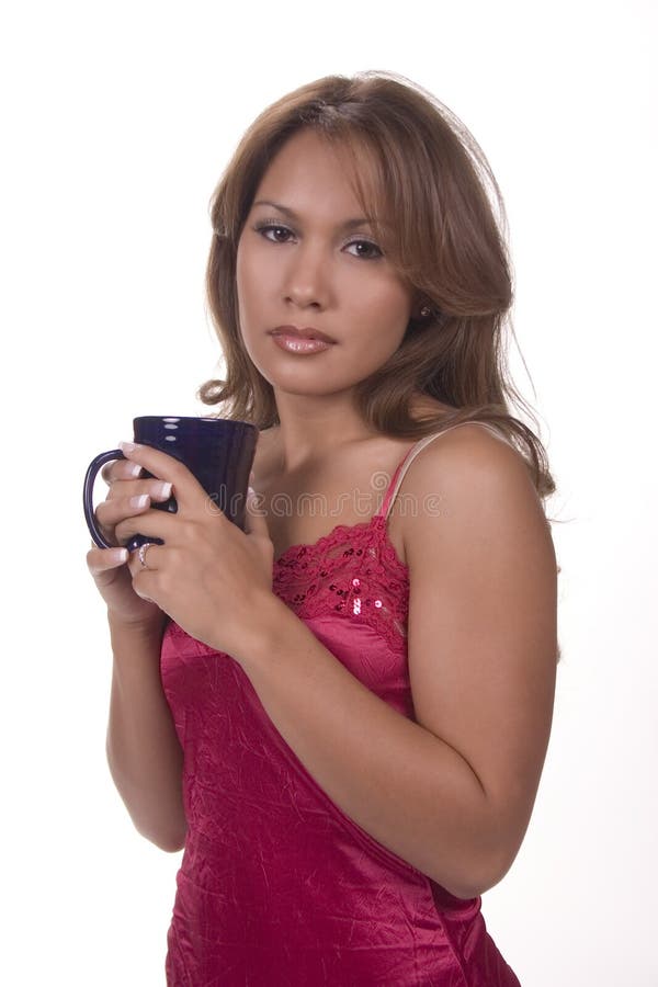 Morning Coffee stock image. Image of girl, gorgeous, colorful - 323473