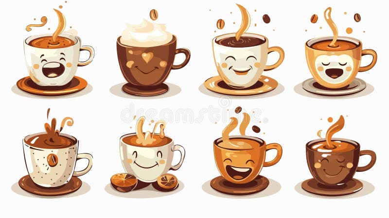 Morning Coffee Cartoon Vector Illustration Stock Vector - Illustration ...