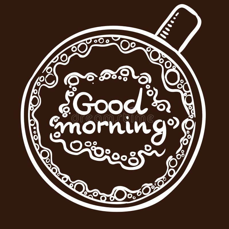 Coffee Lettering in Cup, Grinder, Pot Shapes and Cup Stain. Modern ...