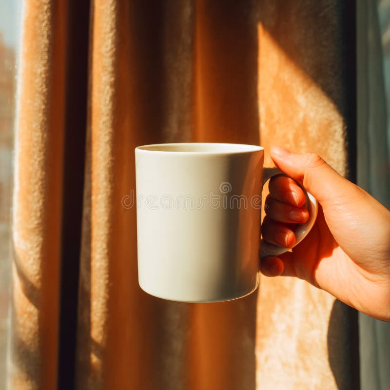 Morning Coffee Ritual Warm Light Cozy Mug Perfect Start Stock ...