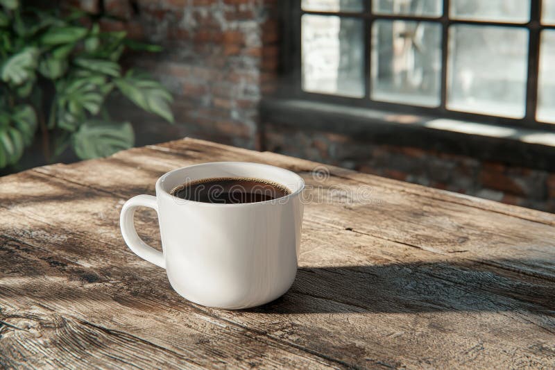 Morning Coffee in a Rustic Setting Stock Illustration - Illustration of ...