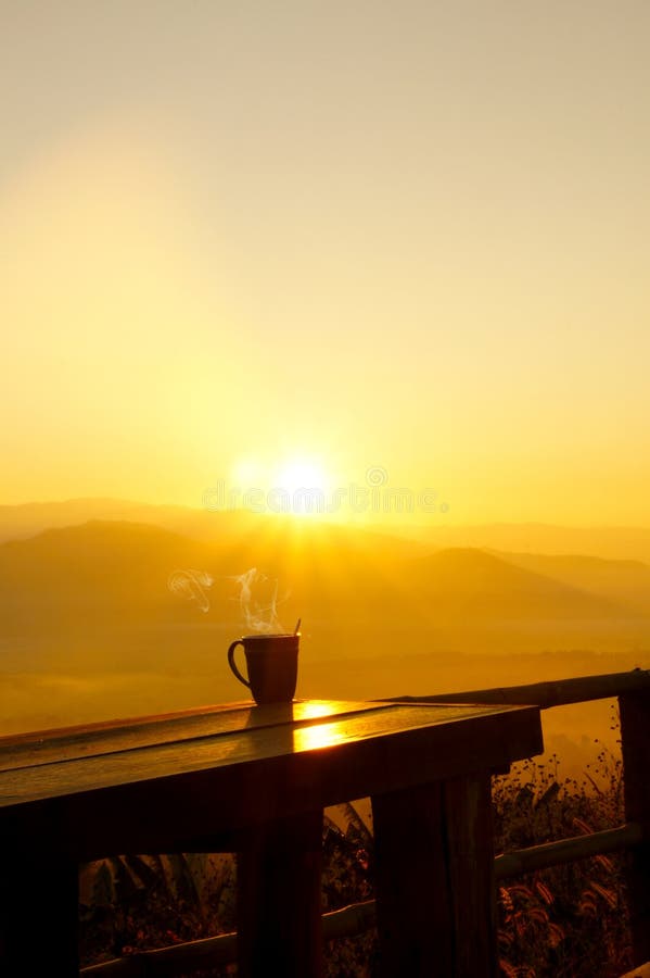 Silhouettes Sunrise Morning Coffee Stock Photos - Free & Royalty-Free ...