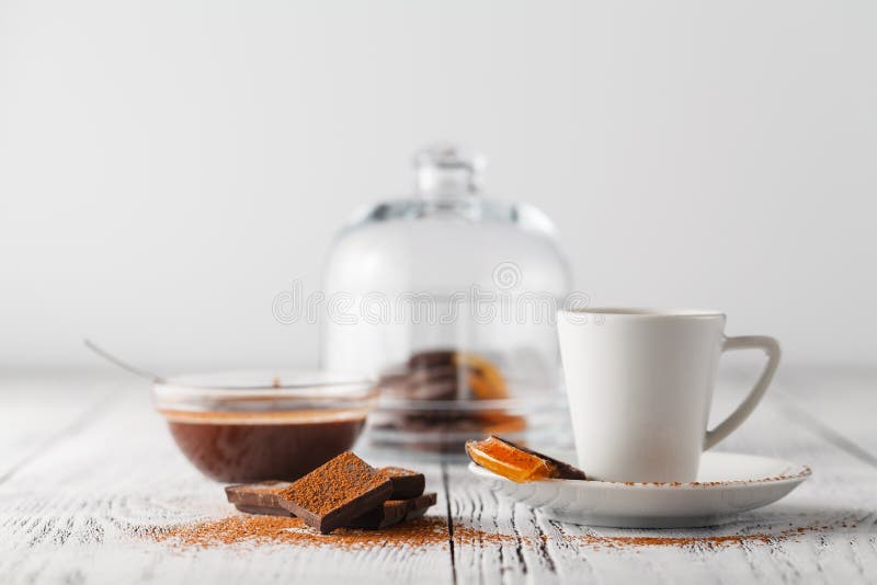 Morning Coffee on the Table in Cafe Stock Image - Image of sunrise ...