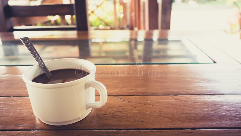 Morning coffee on table. stock photo. Image of person - 71109864