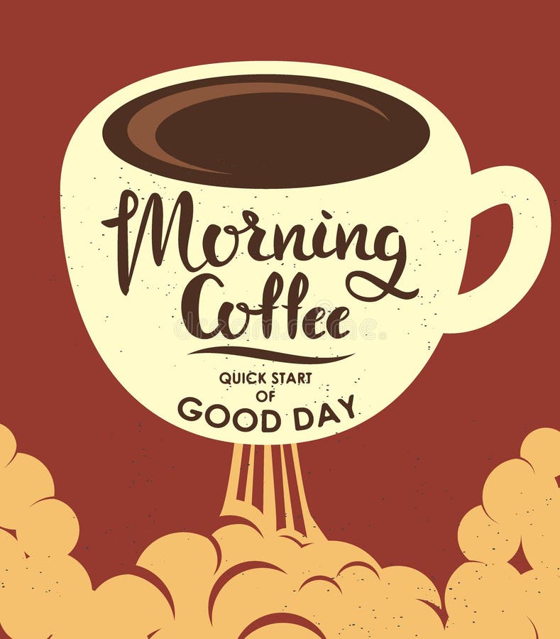 Good Morning. Lettering Phrase on Grunge Background. Design Element for ...