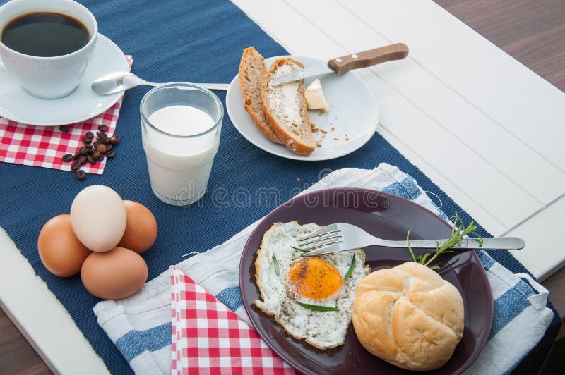 Morning Concept with Breakfast, Natural Theme Stock Photo - Image of ...