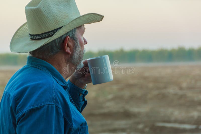 Morning contemplation stock photo. Image of cowboy, coffee - 91415596