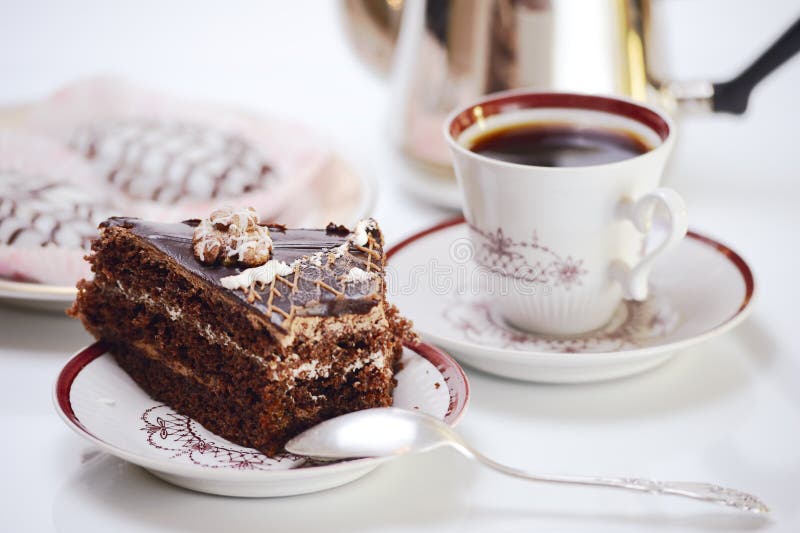 Morning dessert stock image. Image of white, food, cake - 27387925