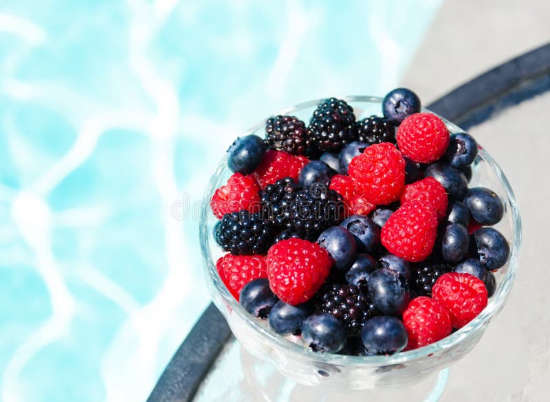 Morning Dessert with Berries Stock Image - Image of berry, healthy ...