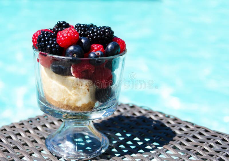 Morning Dessert with Berries Stock Photo - Image of blackberry, food ...