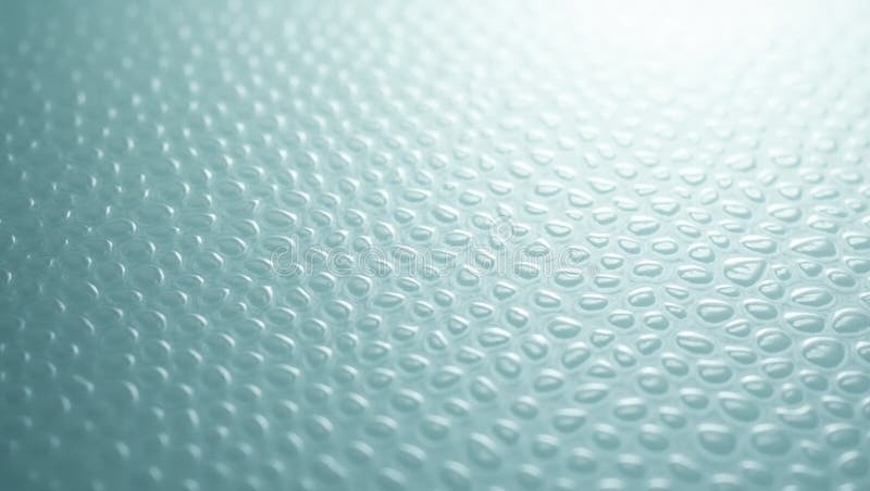 Morning Dew Patterns Shimmer Softly Under Pale Blue Light Stock ...