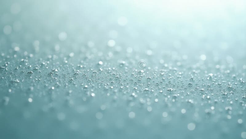 Morning Dew Sparkles Gently Across a Calm, Cool Glass Surface Stock ...