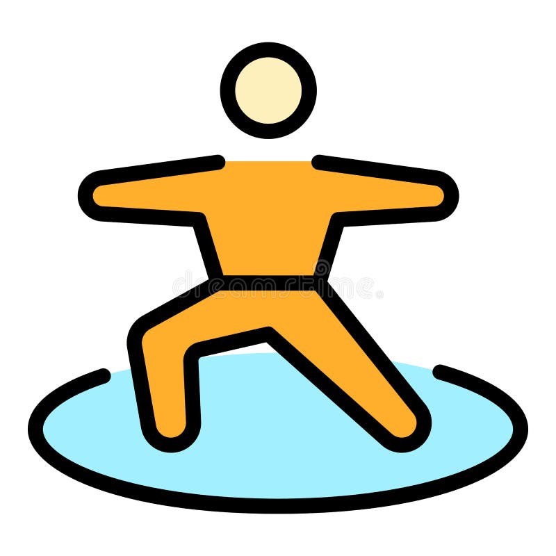 Morning Exercise Icon Color Outline Vector Stock Vector - Illustration ...