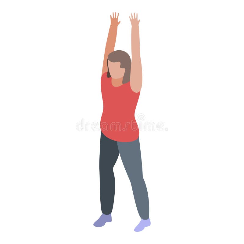 Morning Exercise Icon, Isometric Style Stock Vector - Illustration of ...