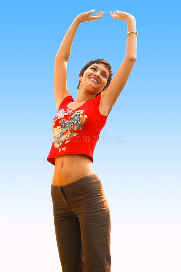 Morning exercises. stock photo. Image of beauty, beautiful - 446928