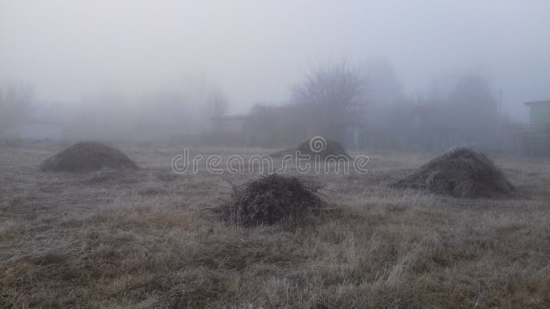 Morning Fog in the Countryside Stock Image - Image of cloud, natural ...