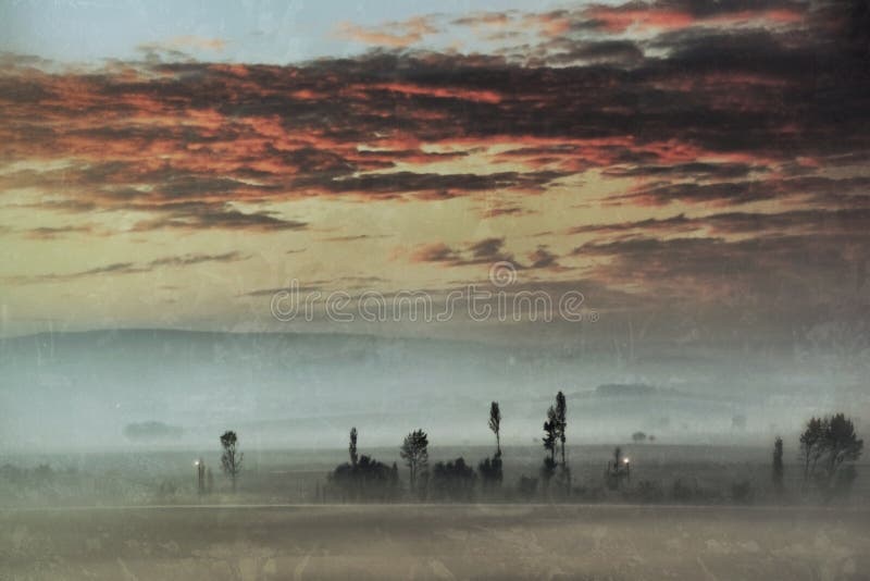 Morning fog stock photo. Image of distance, open, darkness - 50080114