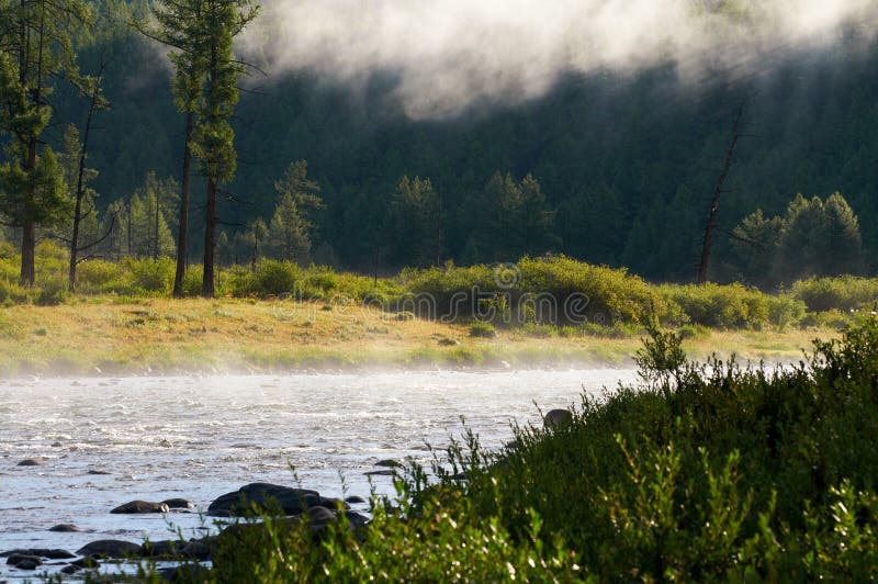 River Shishged in Mongolia. Stock Image - Image of scenics, landscape ...
