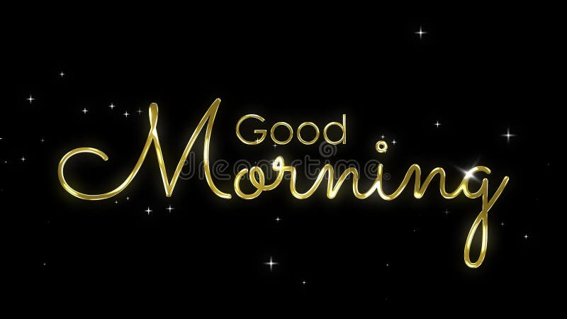 Morning Good Morning Text Animated Text Gold Good Morning Lettering ...
