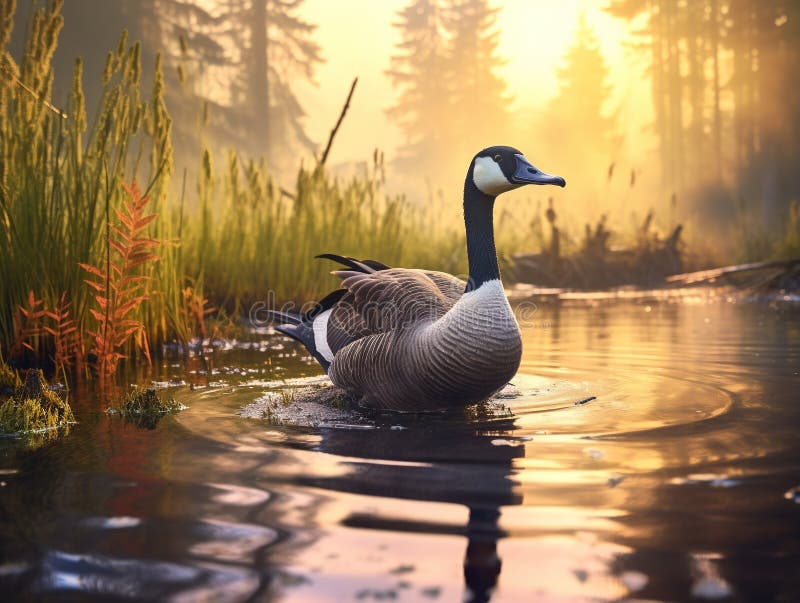 Morning Goose Made with Generative AI Illustration Stock Illustration ...