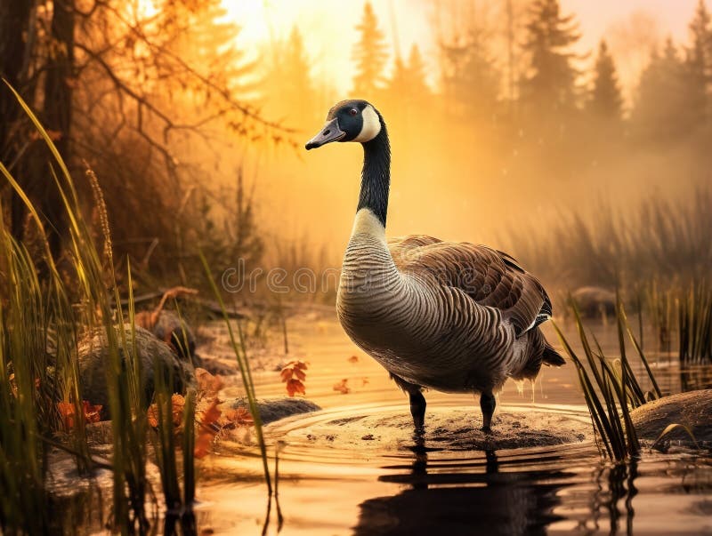 Morning Goose Made with Generative AI Illustration Stock Illustration ...