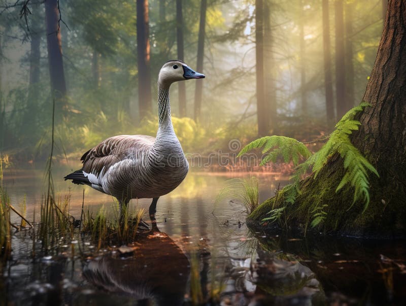 Morning Goose Made with Generative AI Illustration Stock Illustration ...