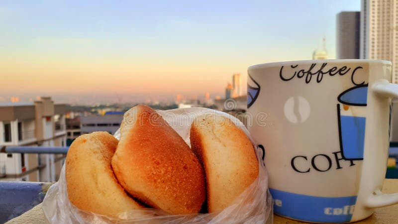 Morning Habit. Coffee and the Bread Stock Photo - Image of coffee ...