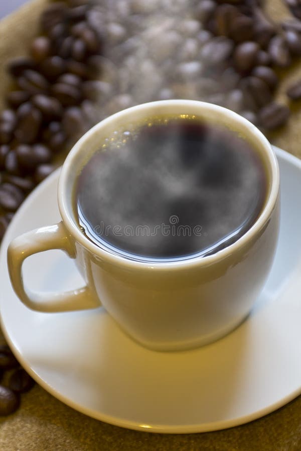Morning Hot Coffee stock photo. Image of breakfast, beans - 48816978