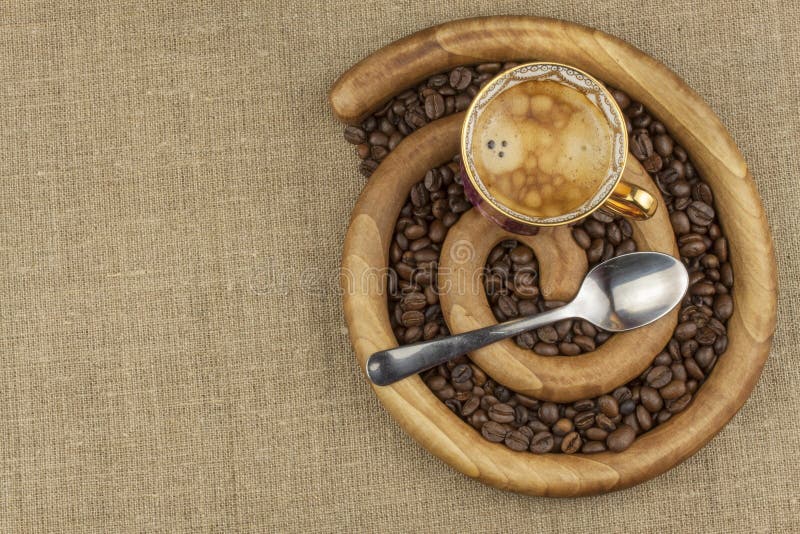 Morning Hot Espresso. Preparing a Refreshing Drink Stock Image - Image ...