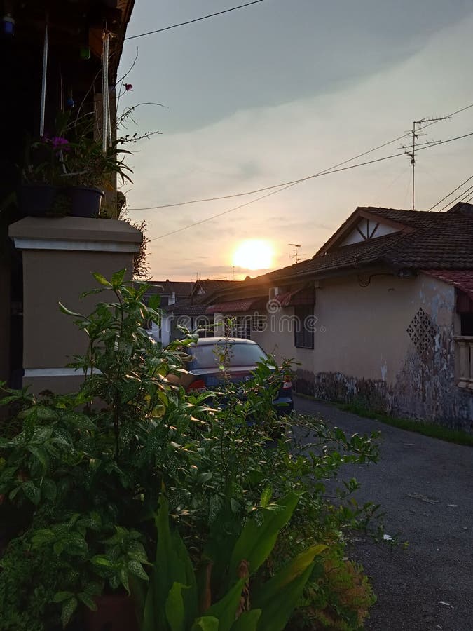 In the morning the house stock image. Image of house - 219737695