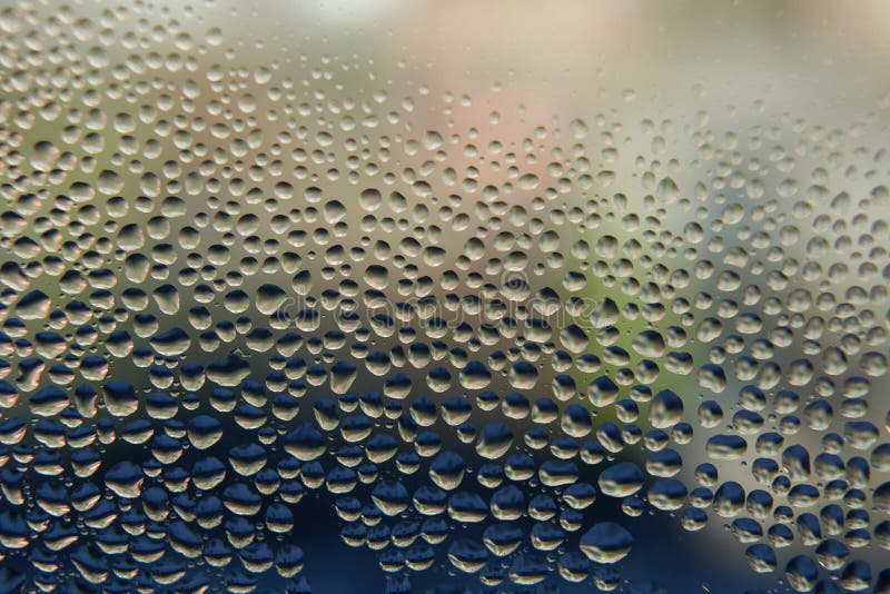 Morning Humidity Dropped on a Window, Abstract Background Stock Image ...