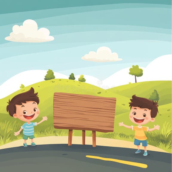 Morning Illustration of School Children Getting Ready for Class Stock ...