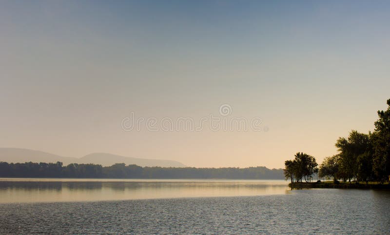 Morning on the lake stock image. Image of lakeside, trees - 26733827