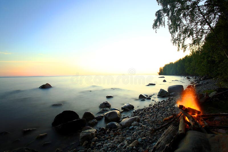 Morning of the lake stock image. Image of reflection - 59980271