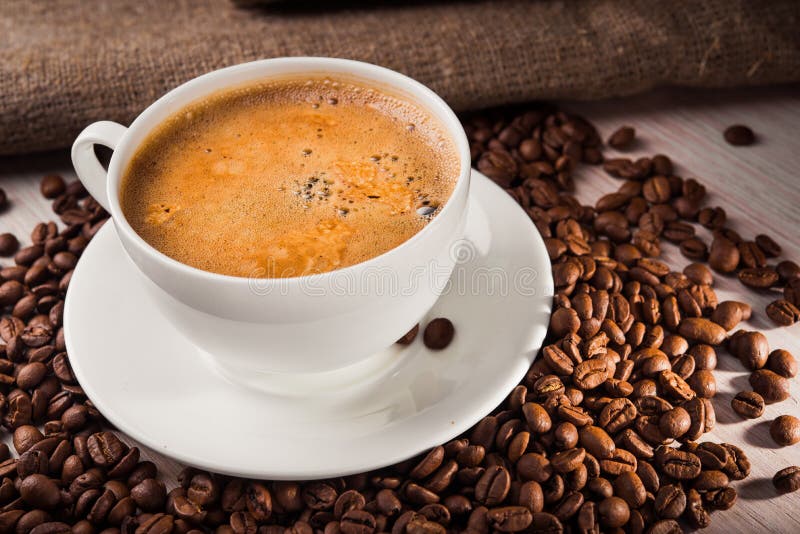 Morning latte beverage stock image. Image of break, porcelain - 55022029