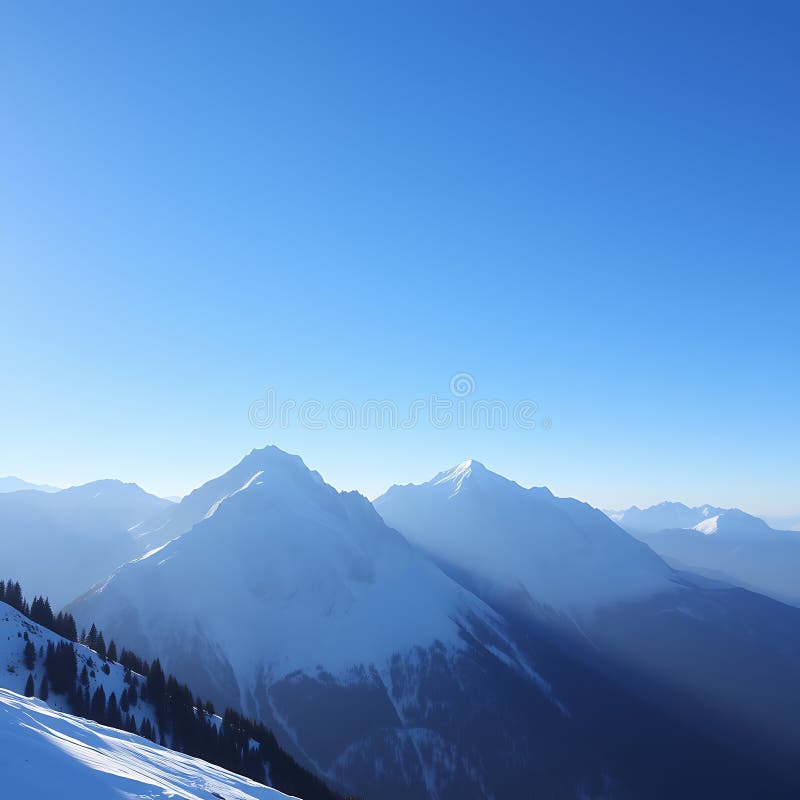 Morning Light Over Swiss Alps Peaks Stock Illustration - Illustration ...